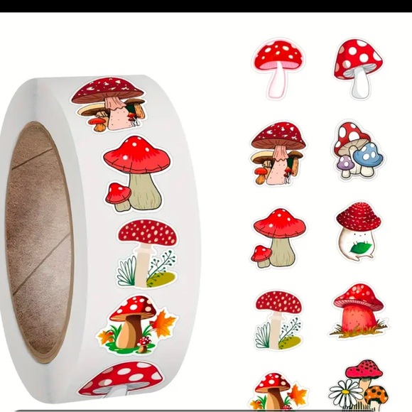 Office | 50 Mushroom Stickers Vinyl And Waterproof | Poshmark